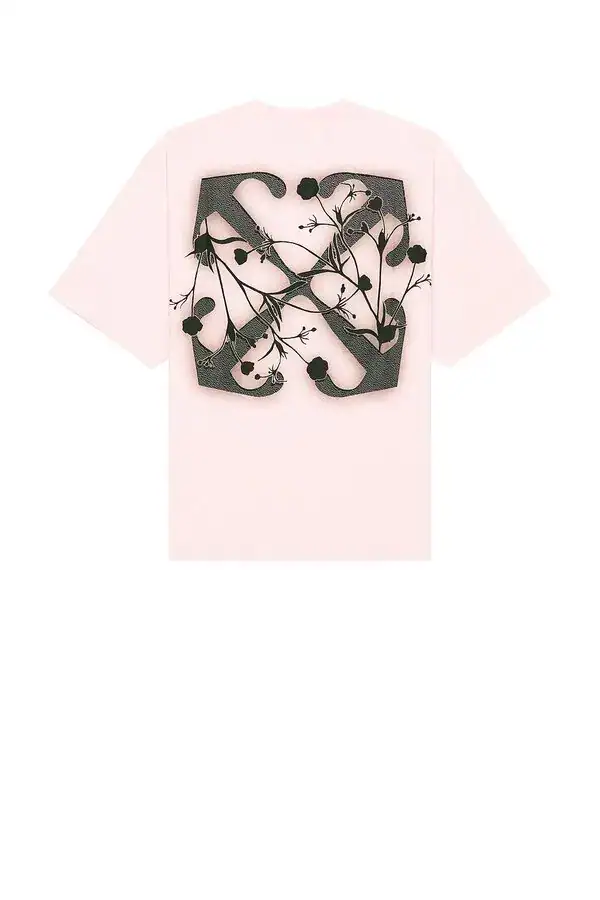 Off-White Flower Arrow Skate T-Shirt In Pink In Chalk Pink - 30